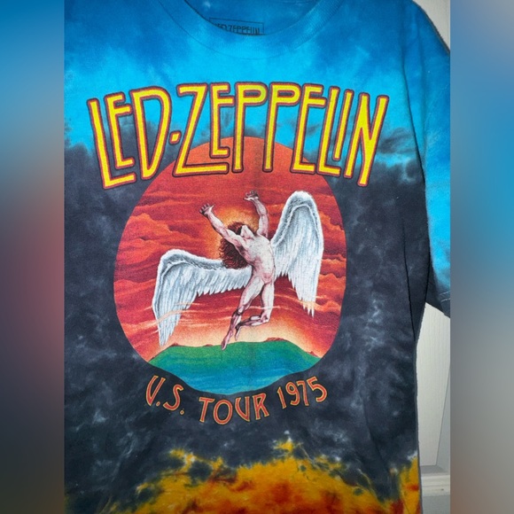 led zeppelin | Shirts | Vintage Led Zeppelin Shirt Tie Dye 975 Tour ...